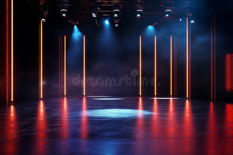 Dramatic Lighting Effects in a Studio Setting for News Backgrounds ...