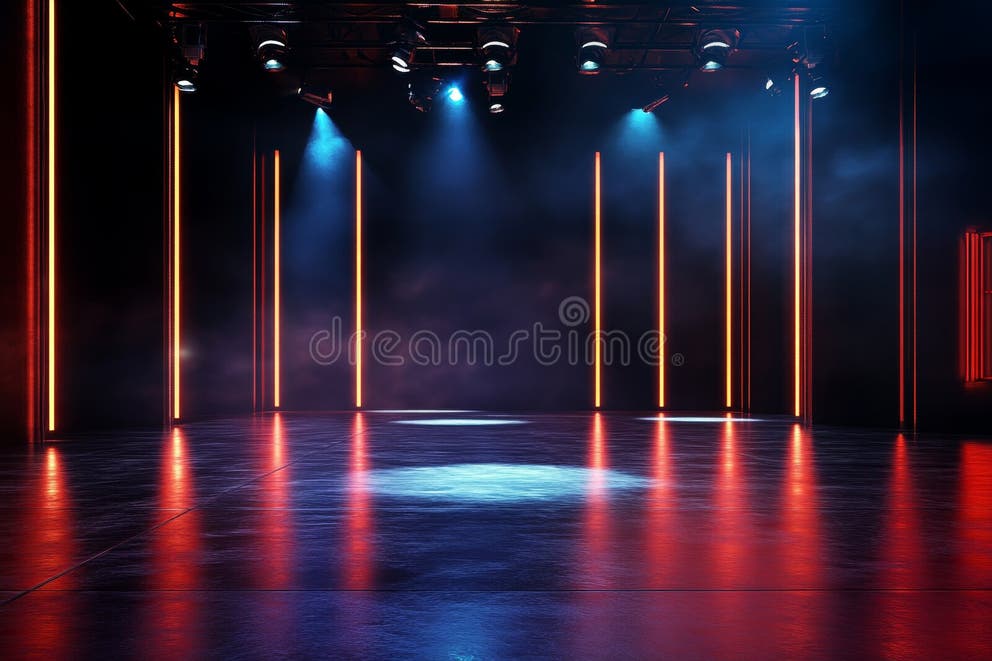 Dramatic Lighting Effects in a Studio Setting for News Backgrounds ...