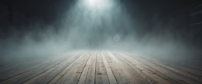 Dramatic Lighting and Mist Create an Atmospheric Scene on Aged Wooden ...