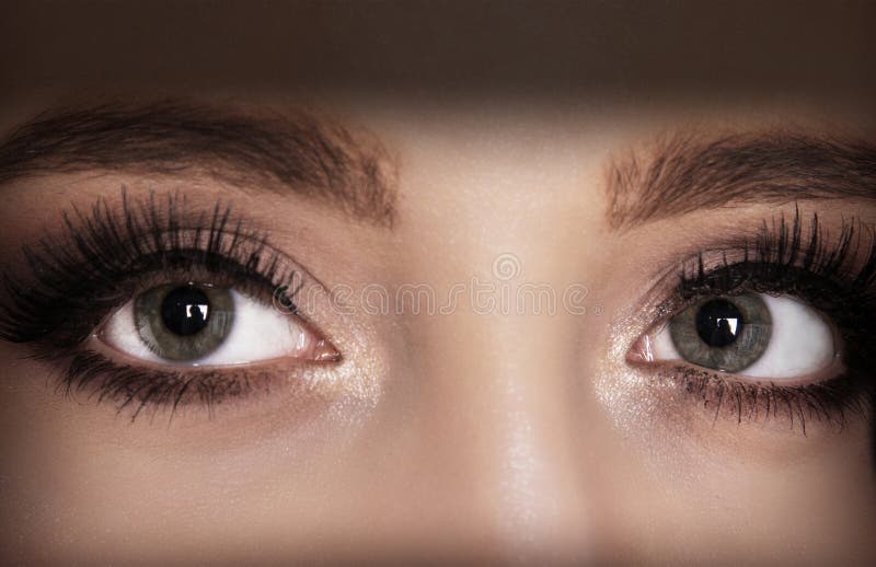 Dramatic Lighting on Models Eyes Stock Photo - Image of facial, model ...