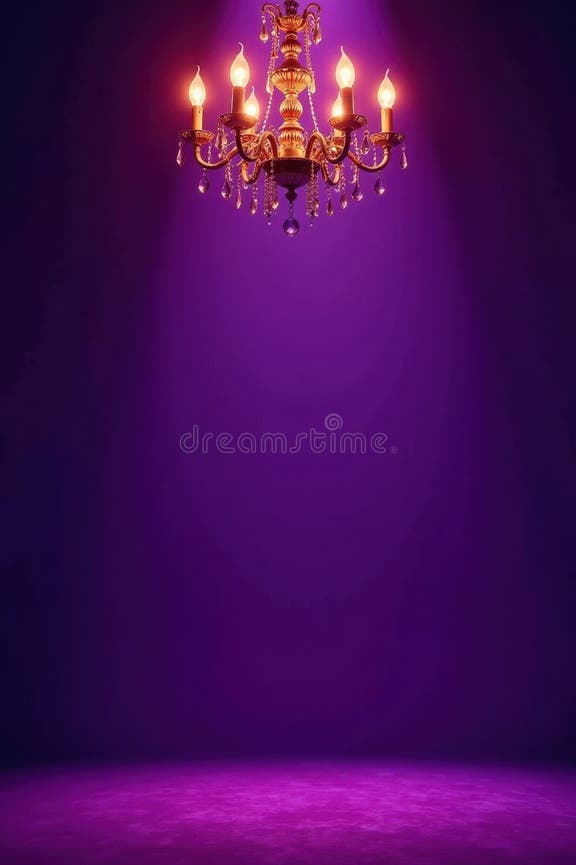 Dramatic Lighting, Purple Backdrop, Ornate Chandelier , Dramatic ...