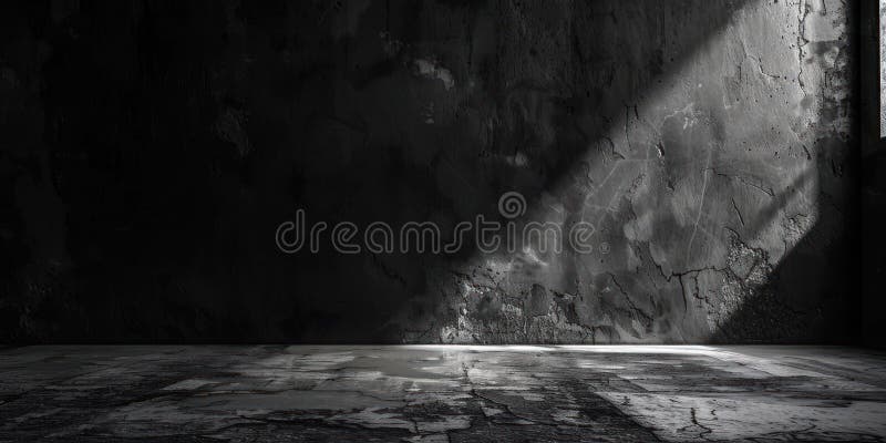 A Dramatic Lighting Setup Casting Soft Shadows on a Plain Dark Stock ...