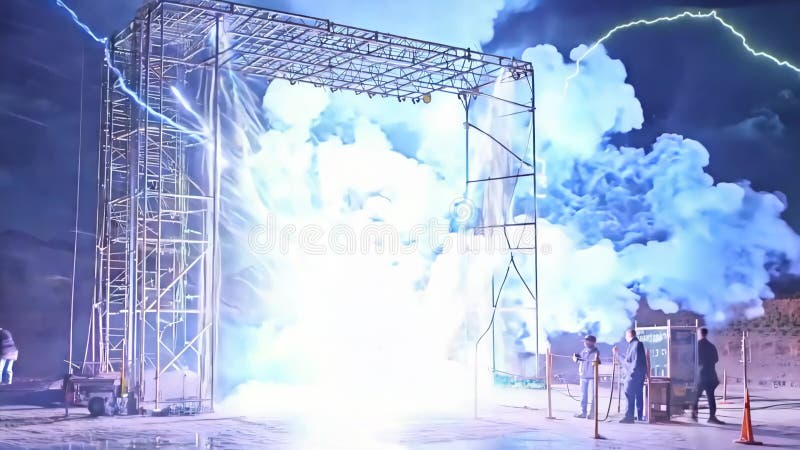 Dramatic Lightning Display Captivates Audience in Desert Setting during ...