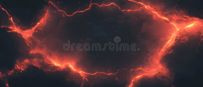 Dramatic Lightning Frame Overlay with Harsh Edges and Strong Light ...