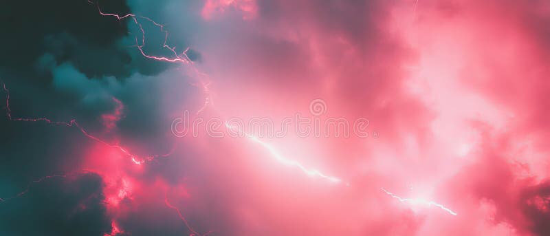 Dramatic Lightning Illuminating Smoke Against a Dark Background Stock ...