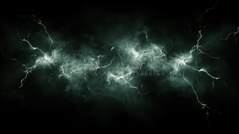 A Dramatic Lightning Storm with Multiple Bolts of Lightning Striking in ...