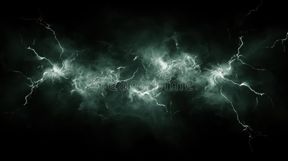 A Dramatic Lightning Storm with Multiple Bolts of Lightning Striking in ...