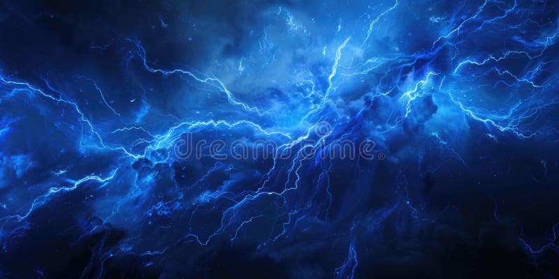 A Dramatic Lightning Storm Scene with Dark Clouds in the Background ...