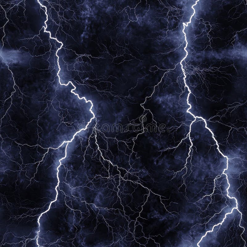 Dramatic Lightning Strikes in a Dark Stormy Sky Background Texture ...