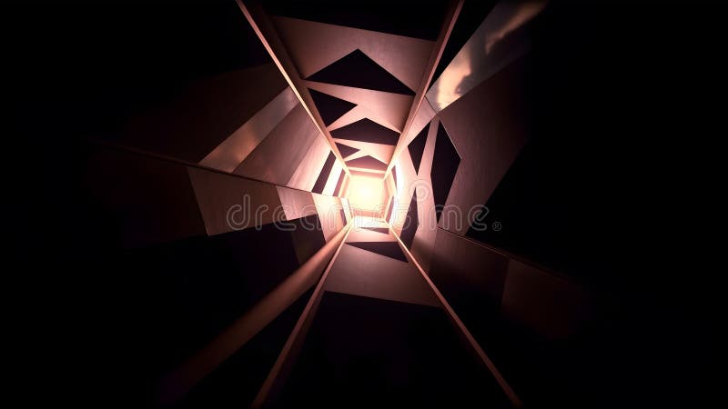 Dramatic Low-Angle Geometric Patterns with Intense Lighting Stock ...