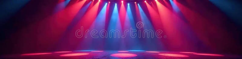Dramatic Low Angle Shot of Vibrant Stage Lights , Visual, Space Stock ...