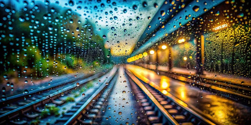 A Dramatic Macro Perspective of a Train Window Tunnel Capturing the ...