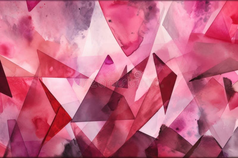 A Dramatic Magenta Wall with Edgy and Angular Shapes Creating a Dynamic ...