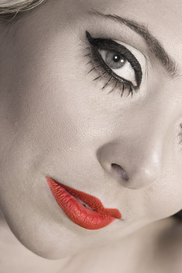 Dramatic make-up. stock image. Image of pretty, eyes, girls - 4101463