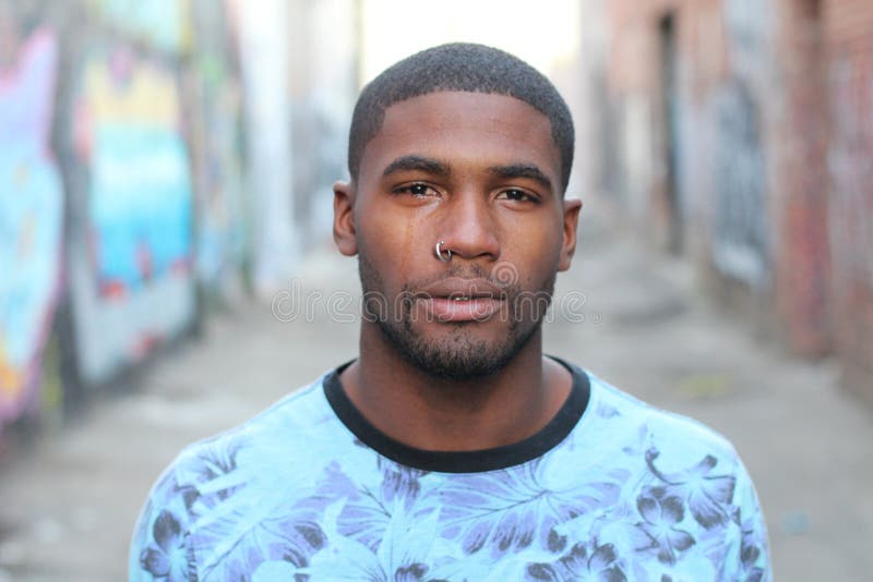 Dramatic Man Crying on the Street Stock Image - Image of person, nose ...