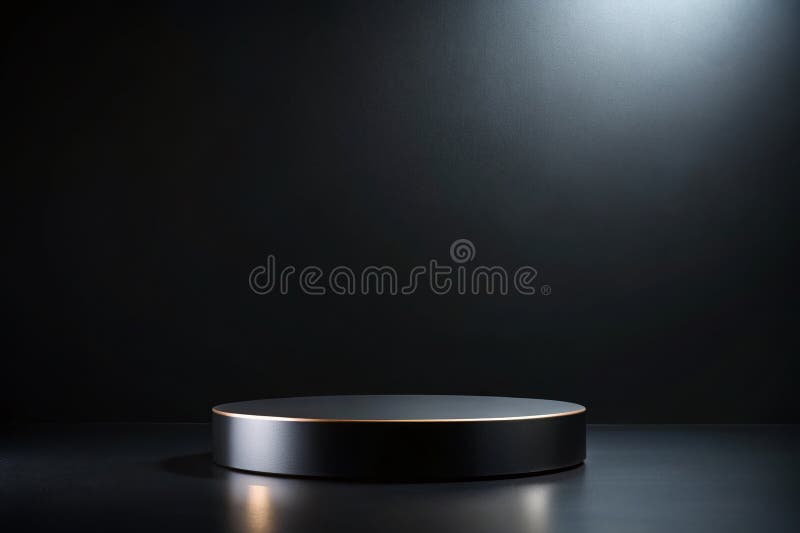 Dramatic Minimalist Black Podium Display a Modern Elevated Stage for ...