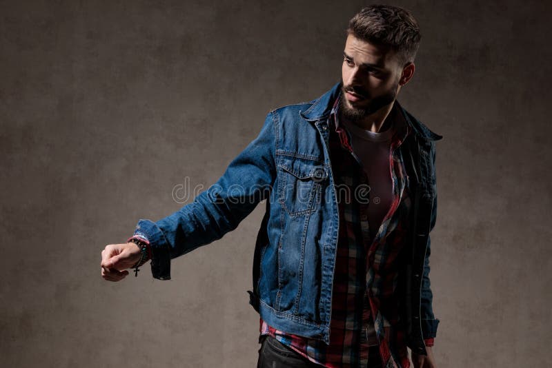 Dramatic Model Looking Back Defeated while Standing Stock Image - Image ...