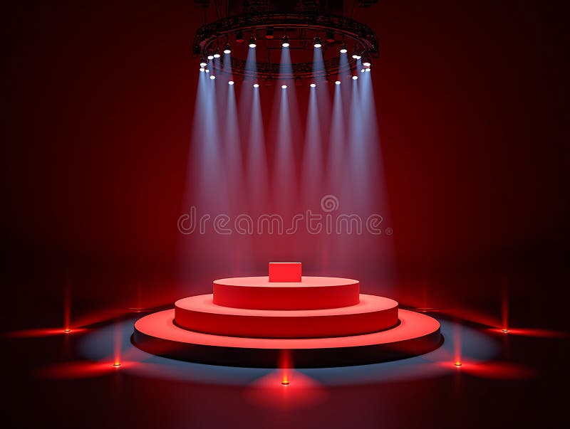 Dramatic Red Lit Stage Design Stock Illustrations – 682 Dramatic Red ...