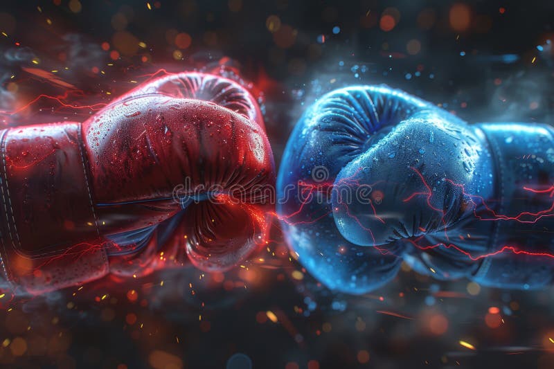 Dramatic Boxing Ring Under Spotlight Stock Photo - Image of empty ...