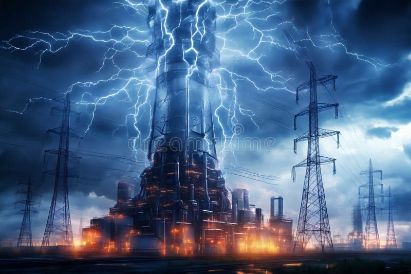 Electrifying Power Surge: Lightning Strikes Transformer Description ...