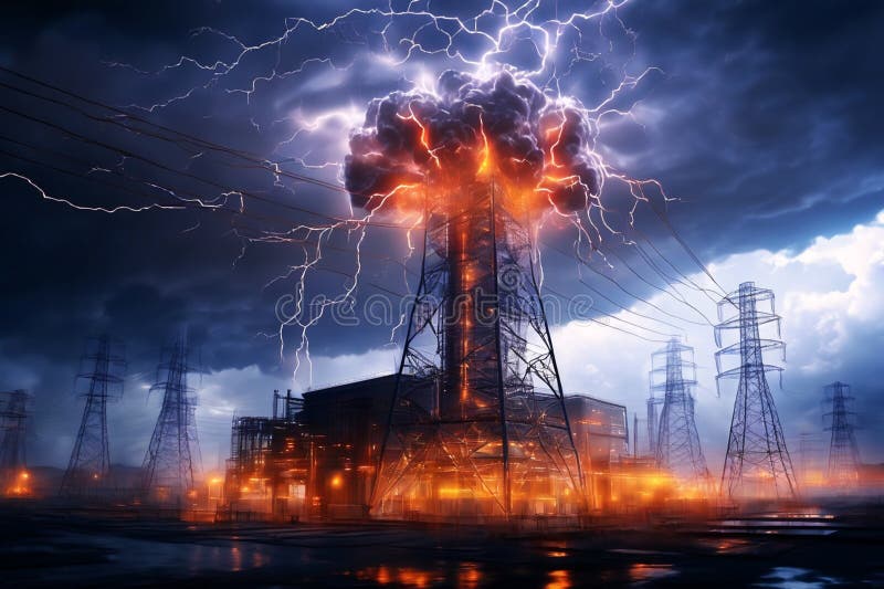 Electrifying Power Surge: Lightning Strikes Transformer Description ...