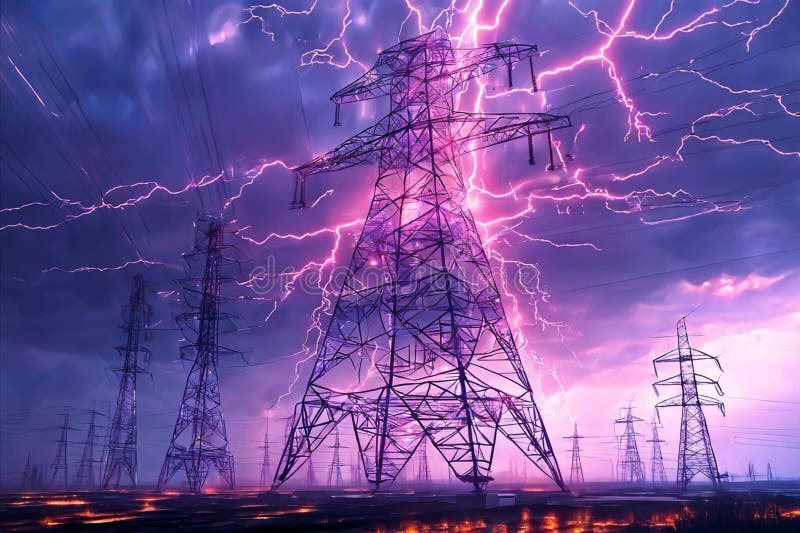 Electrifying Power Surge: Lightning Strikes Transformer Description ...