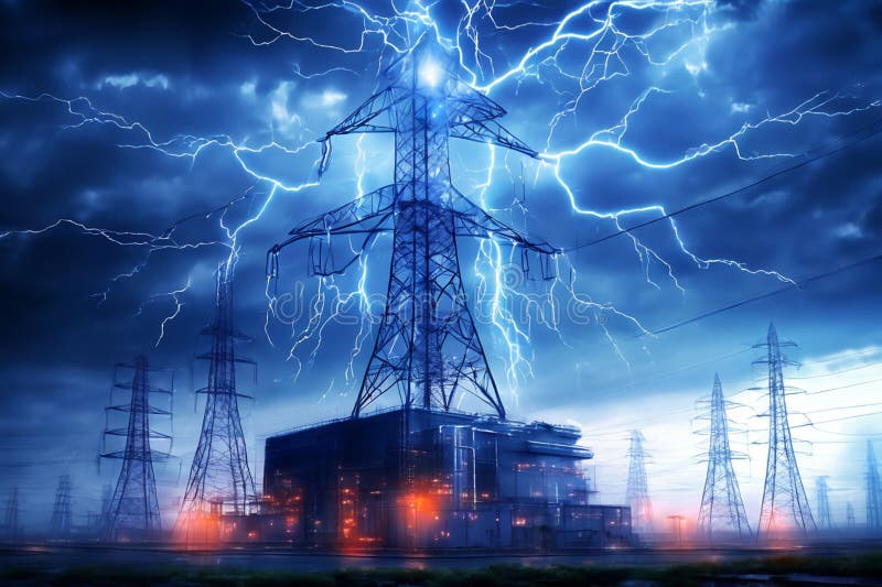 Electrifying Power Surge: Lightning Strikes Transformer Description ...