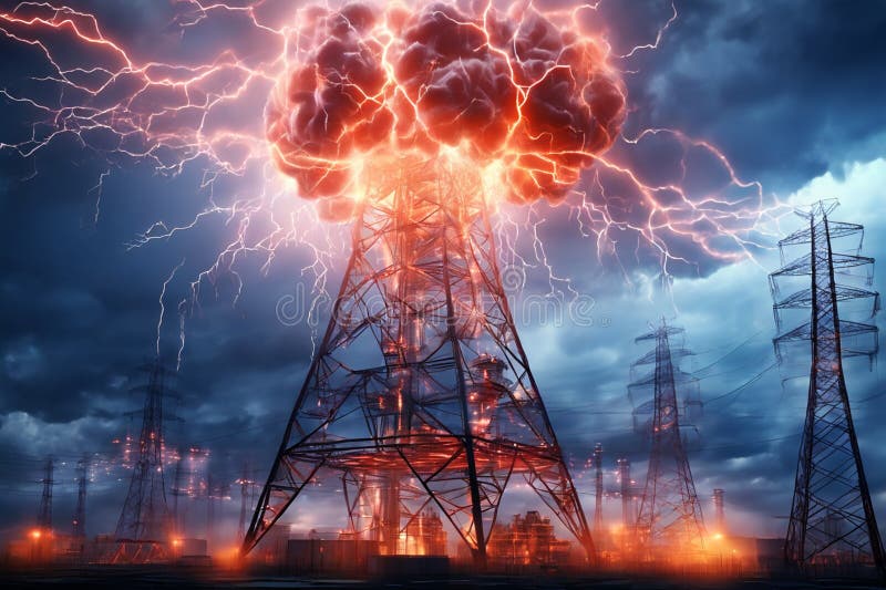 Electrifying Power Surge: Lightning Strikes Transformer Description ...