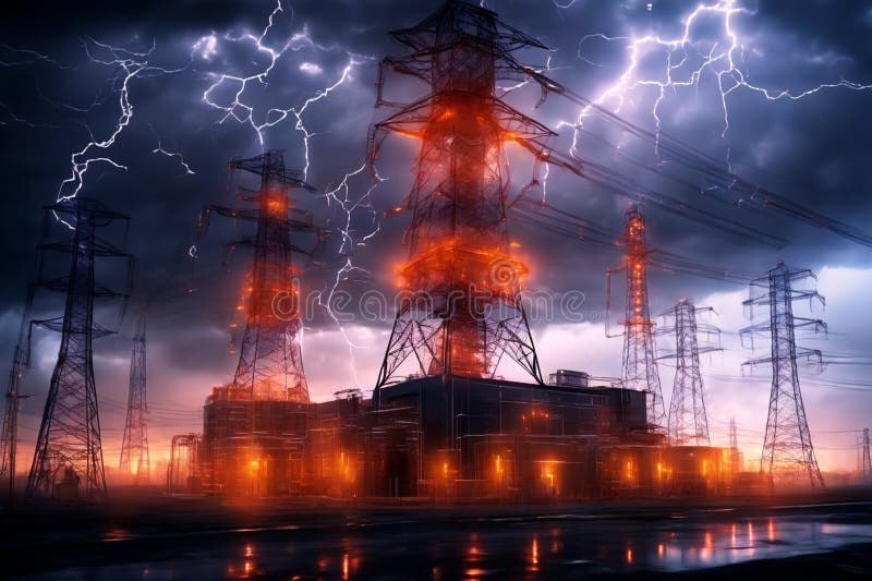 Electrifying Power Surge: Lightning Strikes Transformer Description ...