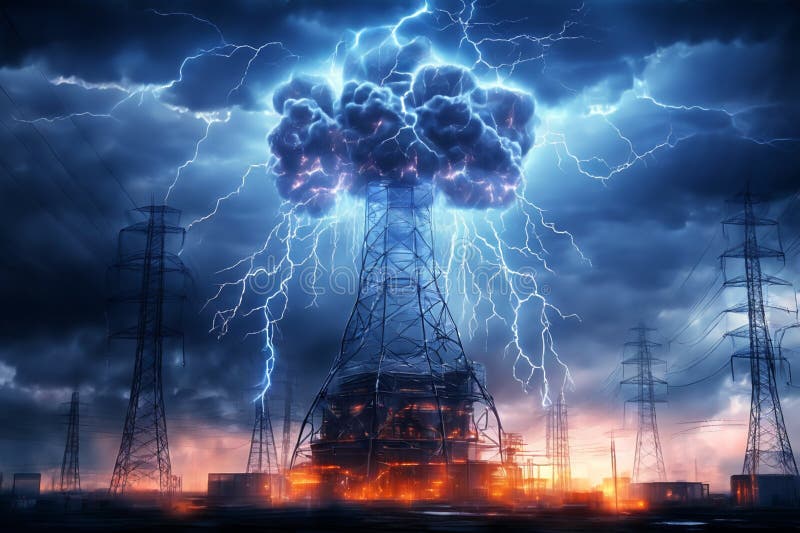 Electrifying Power Surge: Lightning Strikes Transformer Description ...