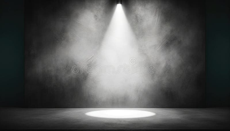 Spotlight on Empty Stage, AI Generated Stock Illustration ...