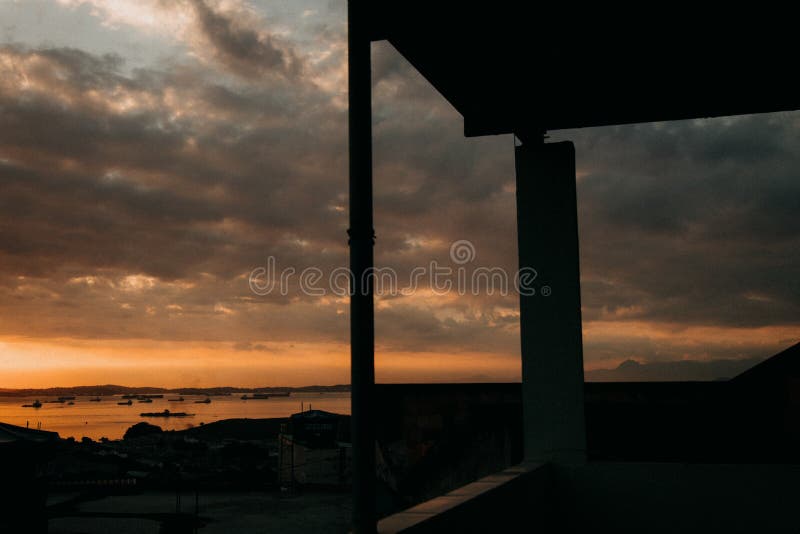 Dramatic and Moody Scenery of a Beautiful Sunset Stock Photo - Image of ...