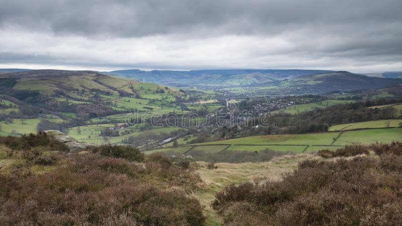 Dramatic Moody Winter Landscape Image of Peak District in England ...