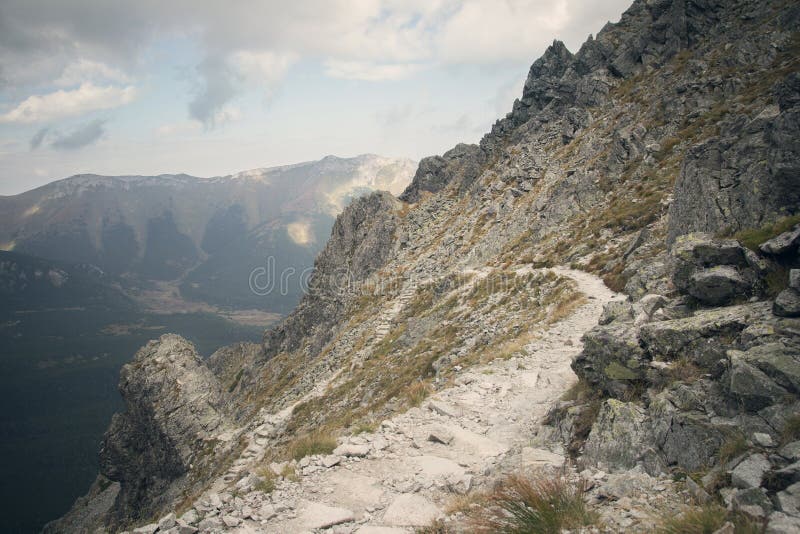 Dramatic mountain path stock image. Image of summit, range - 60673453