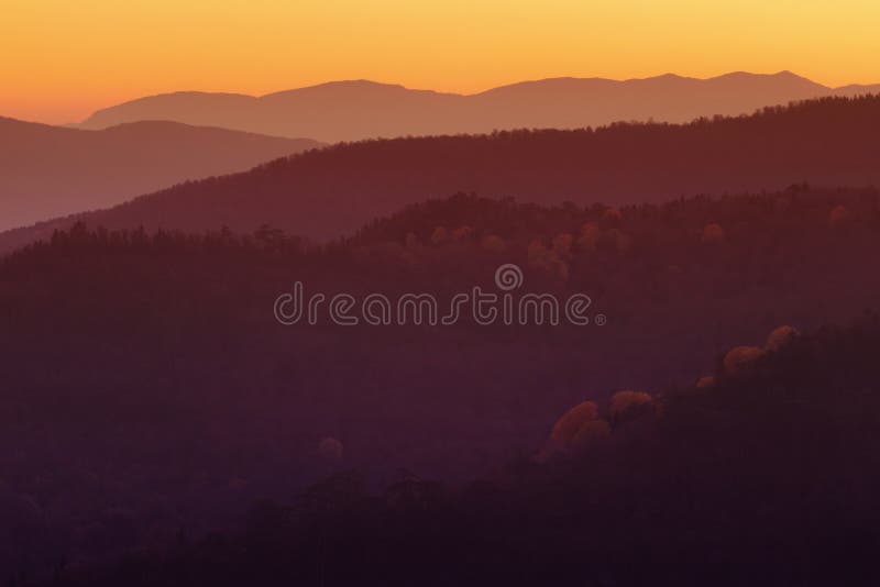 Dramatic Mountain View on Sunset Time Stock Photo - Image of sunset ...