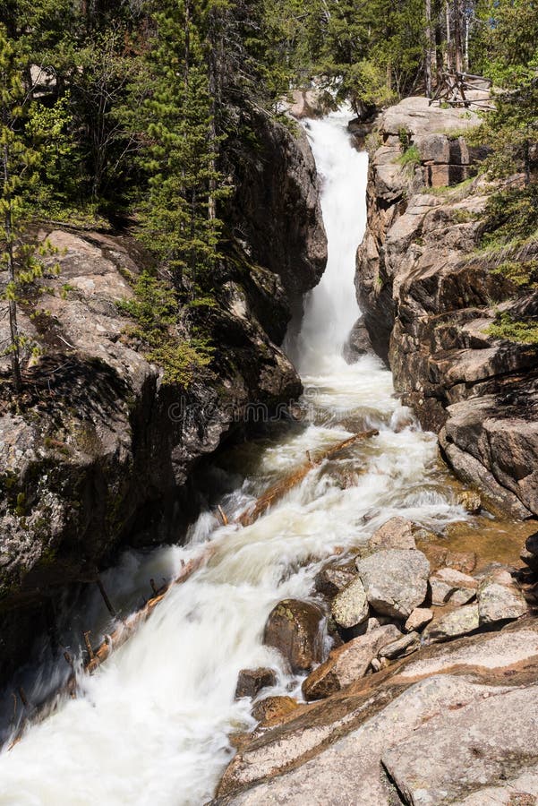 Late Spring Splender of Chasm Falls in Rocky Mountain National Park ...