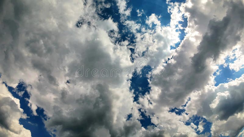 Dramatic Multi-layer Clouds Movement and Sun Peeking through in the Sky ...