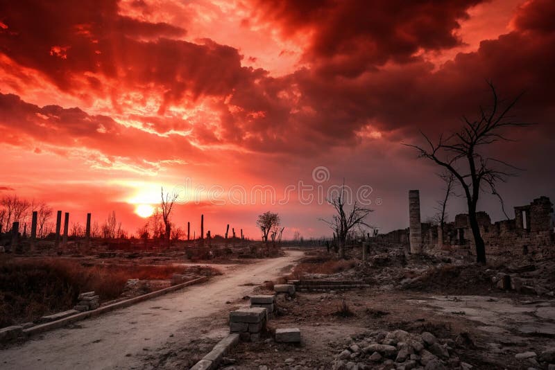 Dramatic nature background stock illustration. Illustration of ominous ...