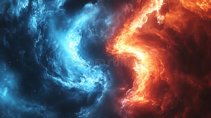 Dramatic Nebula Formation Depicting a Cosmic Collision of Fire and Ice ...