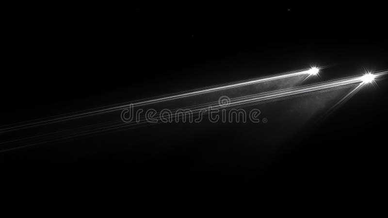 Dramatic Night Lights Parallel Beams Glowing Rays Dark Background ...