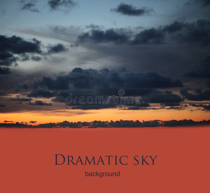 Dramatic Night Sky with Clouds Stock Photo - Image of clouds ...
