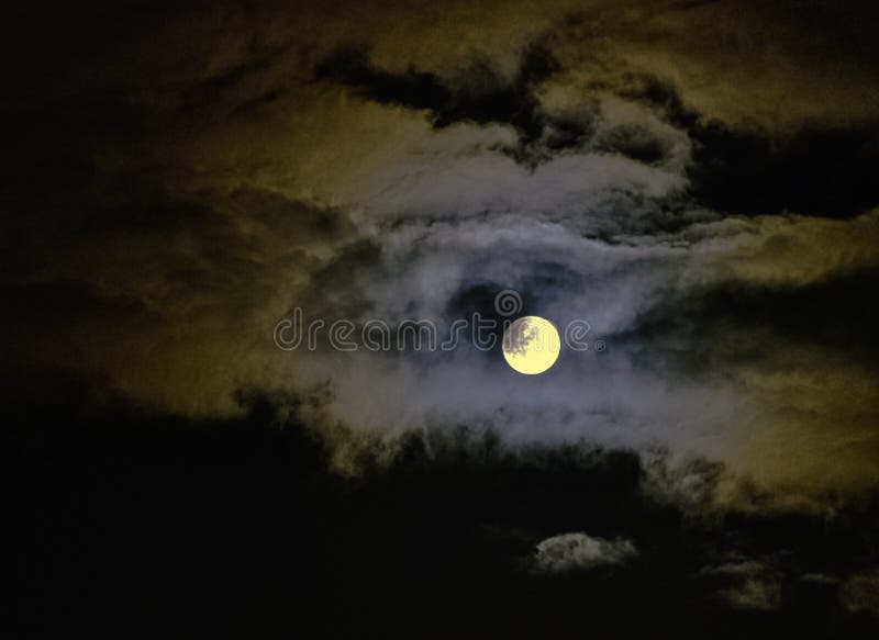 Dramatic Night Sky with Full Moon Over UK Stock Image - Image of cloud ...