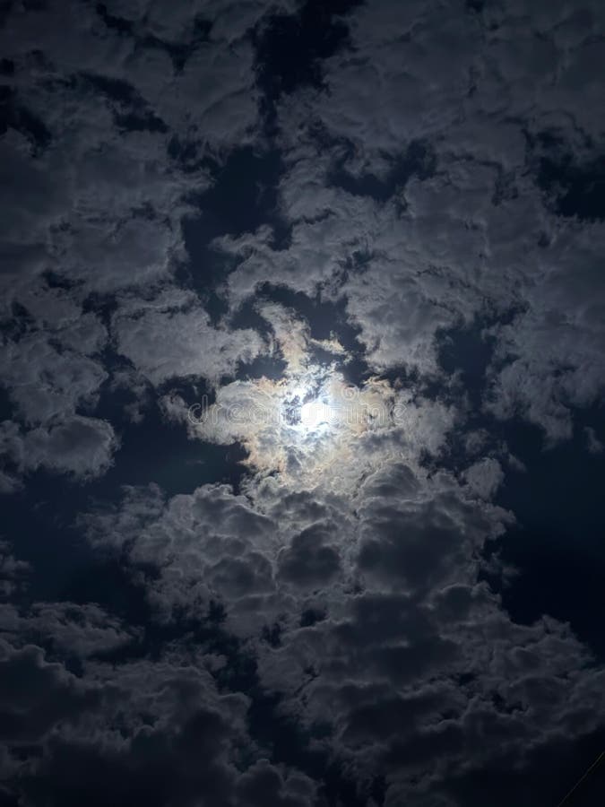 Dramatic Night Sky with Hidden Moon. Stock Image - Image of stargazing ...