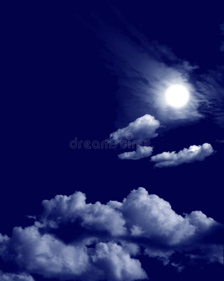 Dramatic Night Skycape stock illustration. Illustration of cloudy - 1363421
