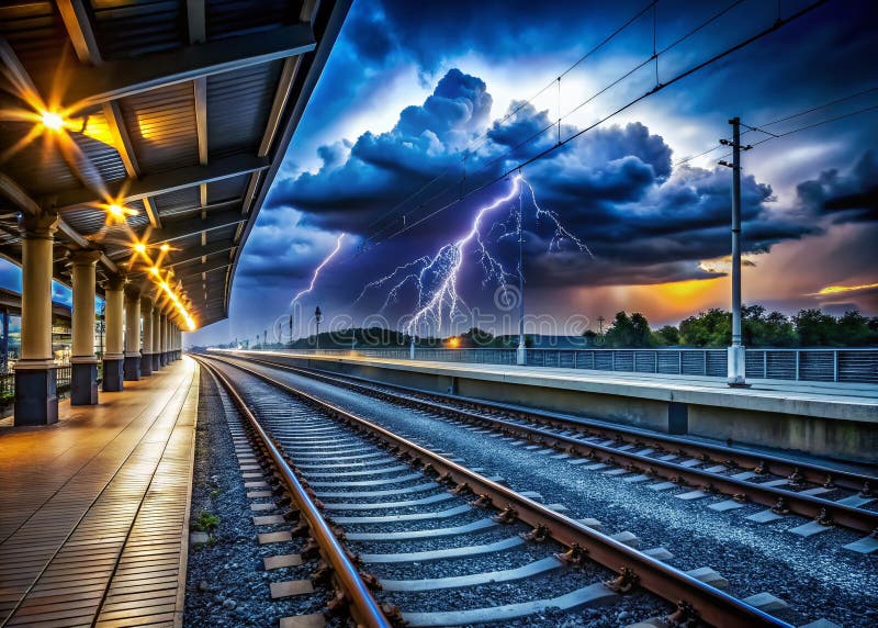 Storm Empty Platform Awaits Perfect Stock Illustrations – 2 Storm Empty ...