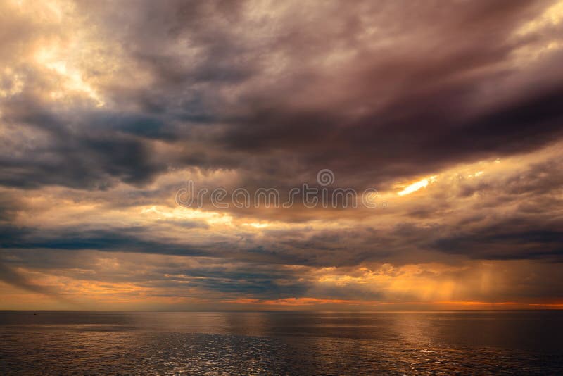 Dramatic ocean sunset stock photo. Image of adelaide - 104398758