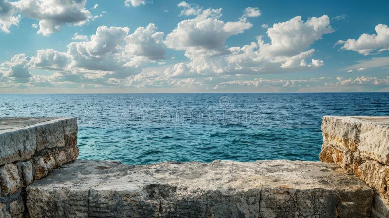 Dramatic Ocean View with a Sudden Vertical Drop Creating a Captivating ...