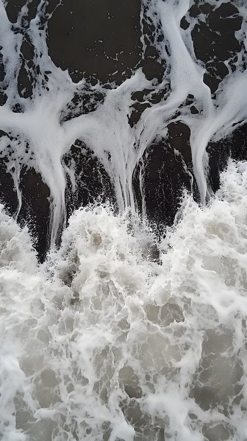 Dramatic Ocean Waves Crashing Abstract Art Royalty Free Image Stock ...