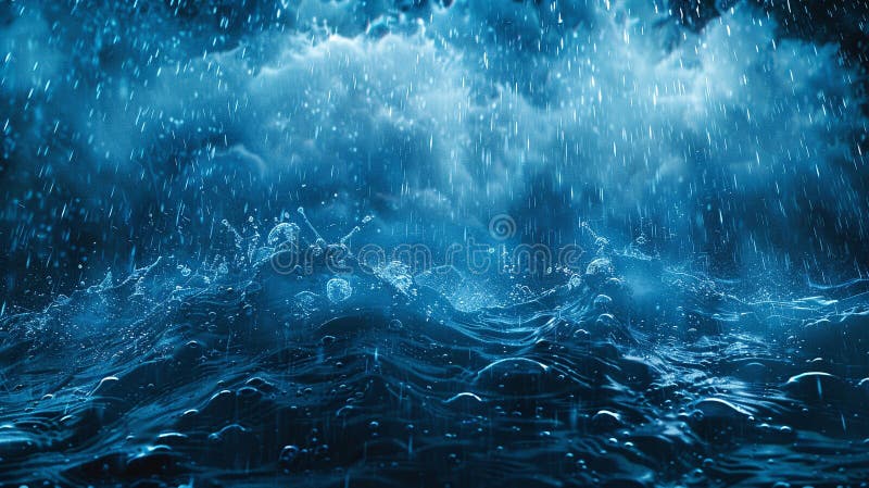 Dramatic Ocean Waves Crashing during Nighttime Thunderstorm Stock ...