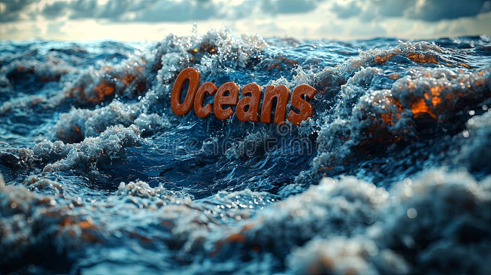 Oceans Word Waves Stock Illustrations – 19 Oceans Word Waves Stock ...